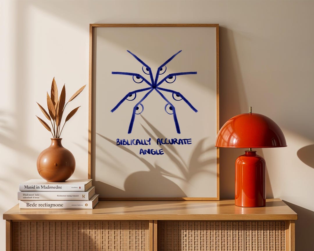 Biblically Accurate Angle. Witty Pun Poster. Museum Quality Matte Print ...