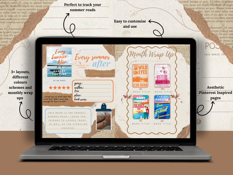 Digital Book Journal: Reading Tracker, Reflections & Notes - Etsy