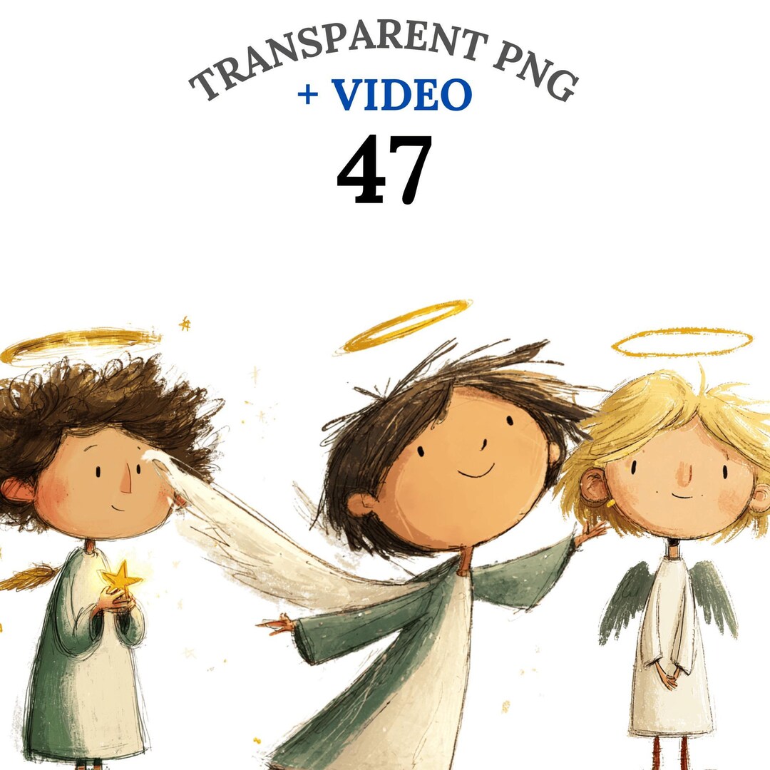 47 Angel Boys Clipart PNG + Video, Cute Baby Angel Boy Clipart ...