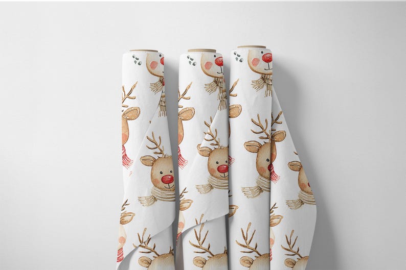 Christmas Seamless Pattern With Reindeer, Seamless Christmas Pattern ...
