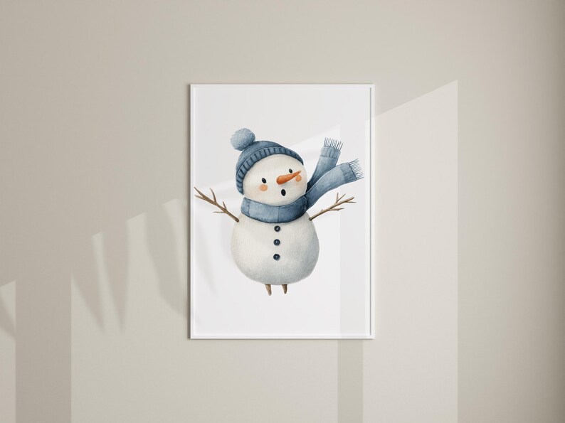 25 Snowman Clipart PNG + Video, Cute Watercolor Snowmen & Winter ...
