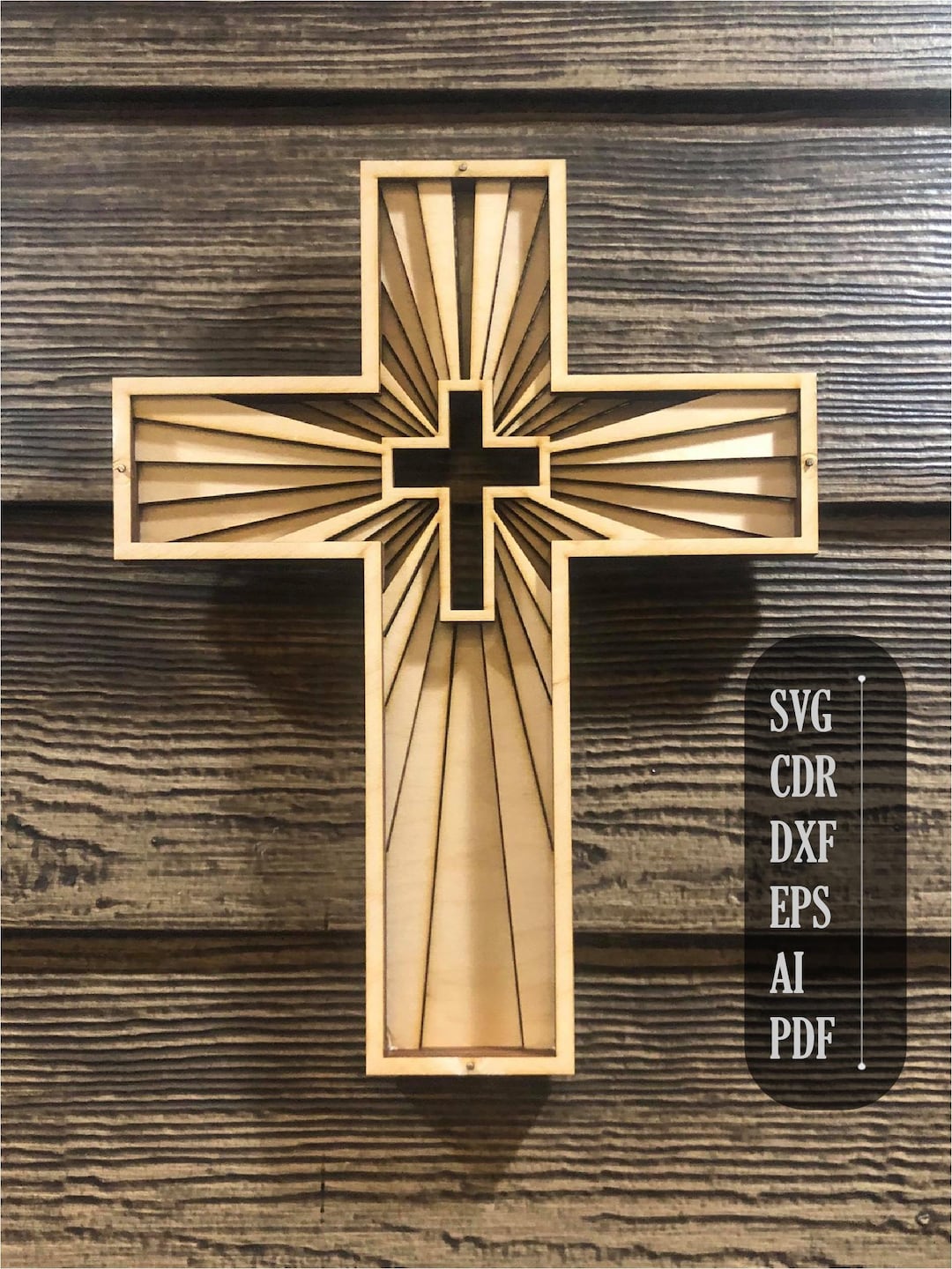 Cross Vector Files | Multilayered Laser Cut File or Paper Cut Files for ...