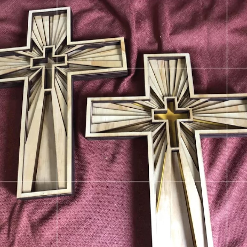 Cross Vector Files | Multilayered Laser Cut File or Paper Cut Files for ...