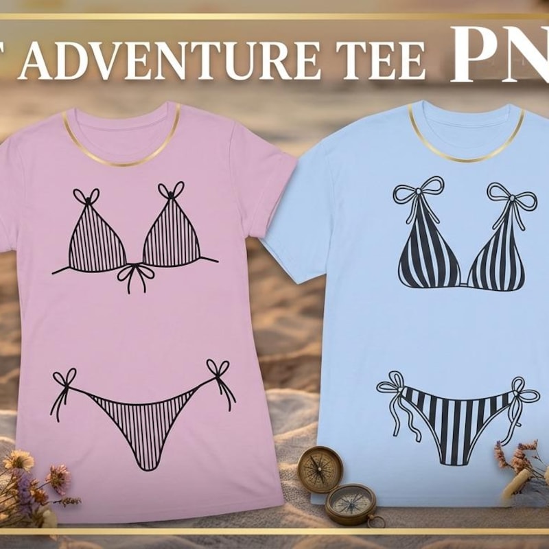Striped Triangle Bikini - Etsy