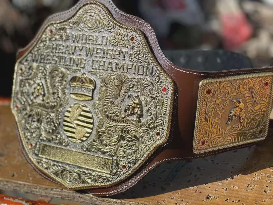 Custom World Heavyweight Wrestling Championship Belt, Detailed Engraved ...
