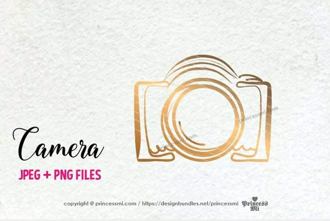 Gold Camera Clipart , Whimsical Png File by Princessmi 2022 Golden - Etsy