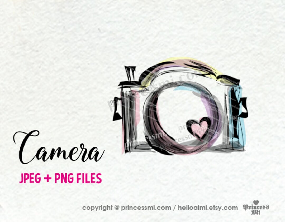 Camera Clipart, Photography Photographer Artwork, PNG File by ...