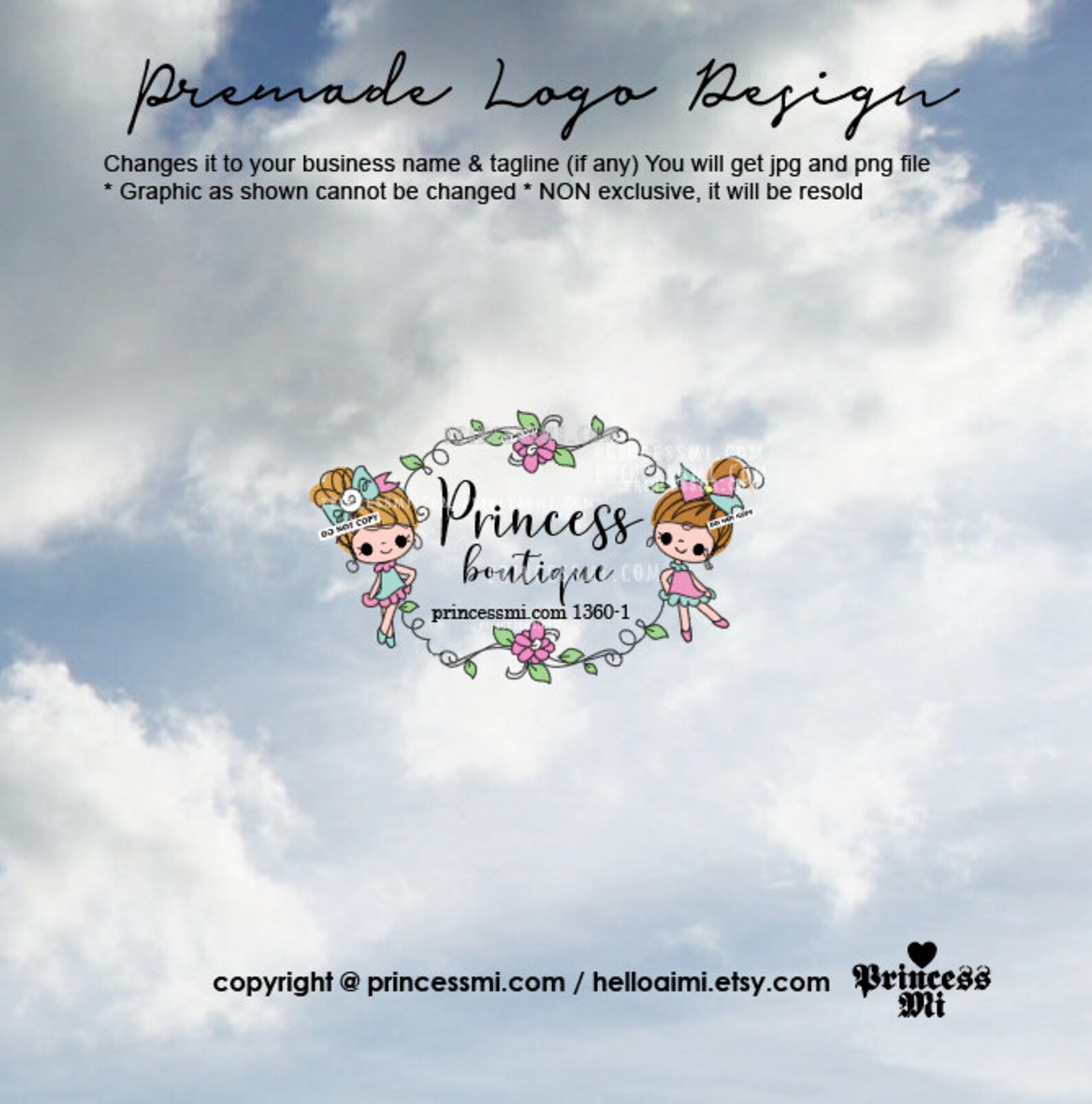 Two Girls Logo Doll Logo Kid Boutique Logo Kid Business - Etsy