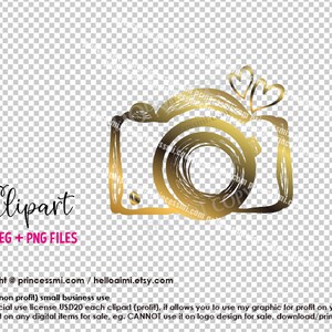 Gold Camera Clipart Elegant Glitter Camera Photography Photographer ...