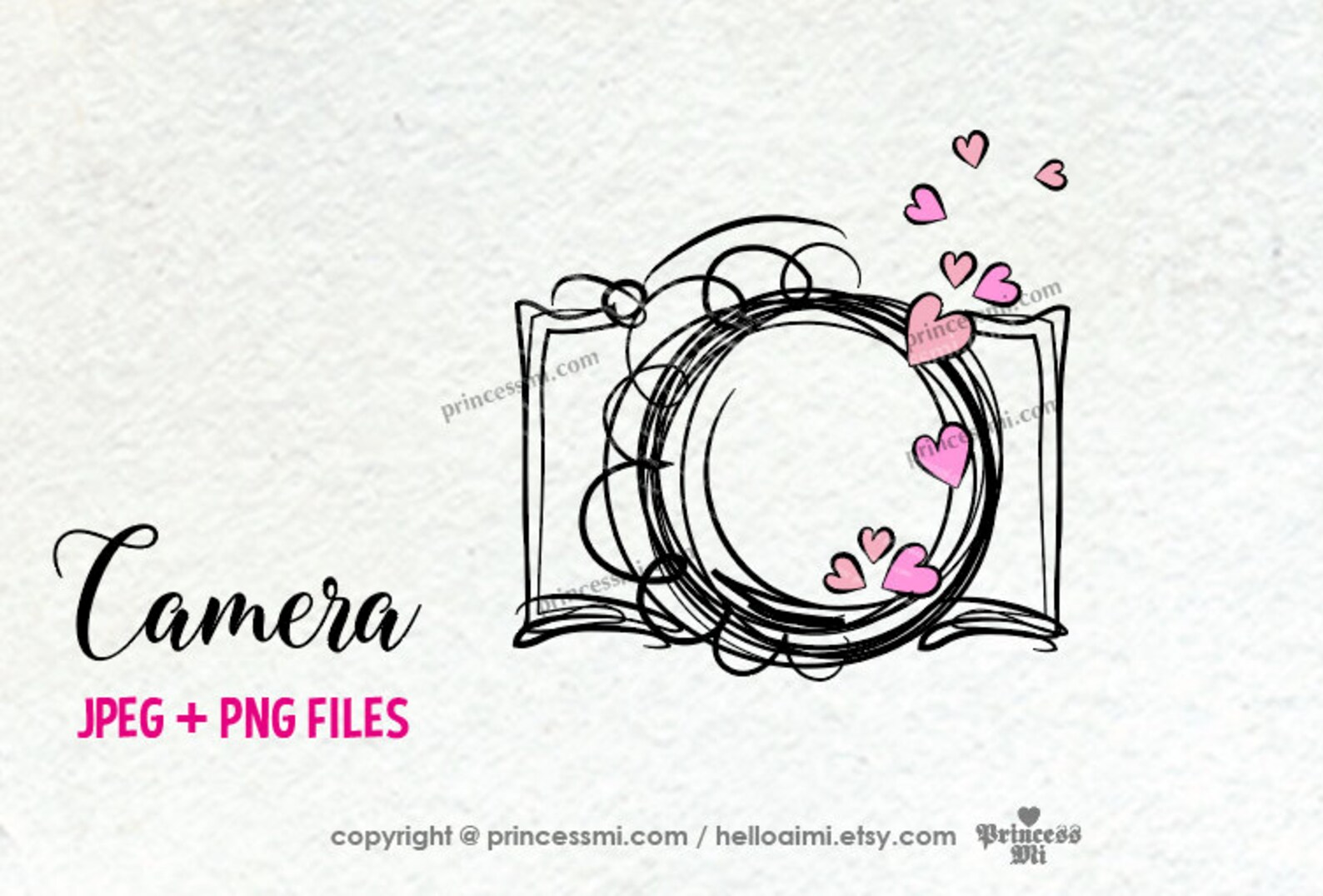 Camera Clipart, Photography Photographer Artwork, PNG File by ...