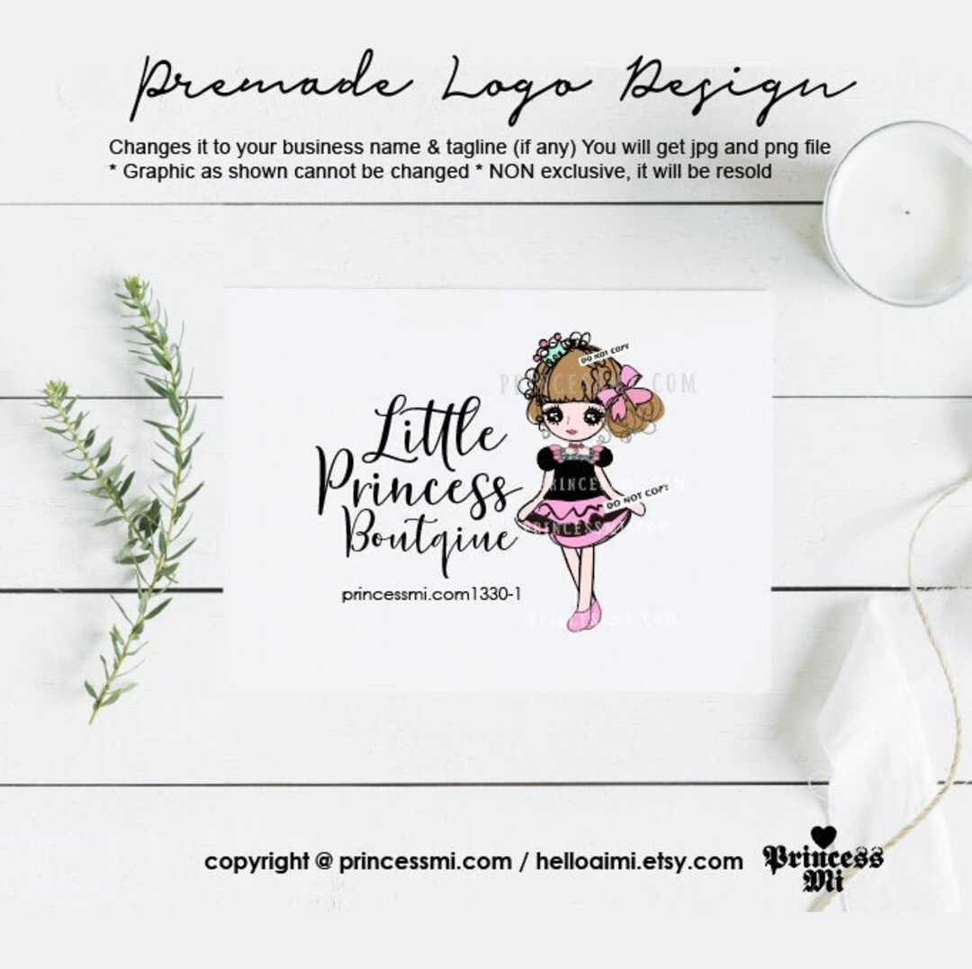 Doll Logo Design, Kids Boutique Logo 1330-1 - Etsy