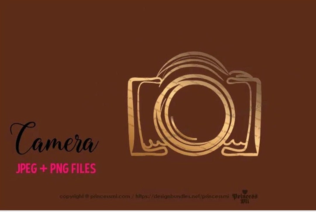 Gold Camera Clipart Whimsical Png File by Princessmi 2022 - Etsy