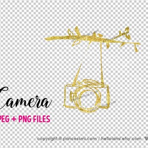 Gold Camera Clipart Elegant Photography Logo Photographer Camera Png ...