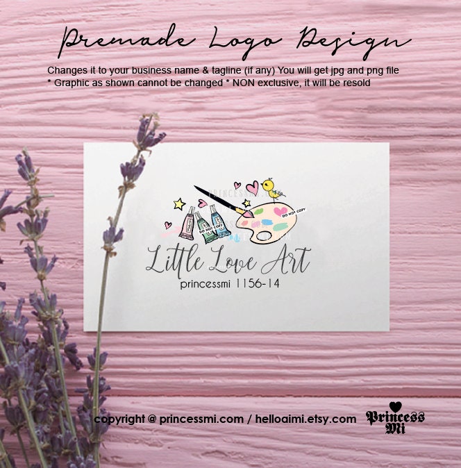 Paint Palette Logo, Paint Brush Logo, Artist Logo, 1156-14 - Etsy