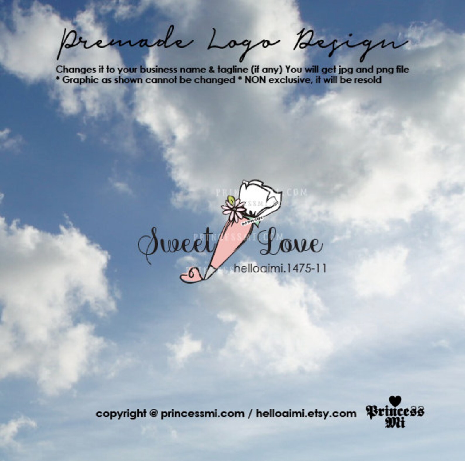 Logo Design for Business Premade Logo Piping Bag Logo - Etsy