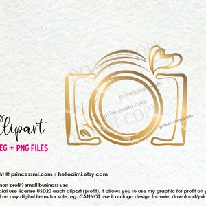 Gold Camera Clipart: Elegant Glitter Photography Artwork 0019 (PNG ...