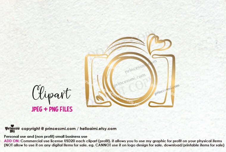 Gold Camera Clipart: Elegant Glitter Photography Artwork 0019 (PNG ...