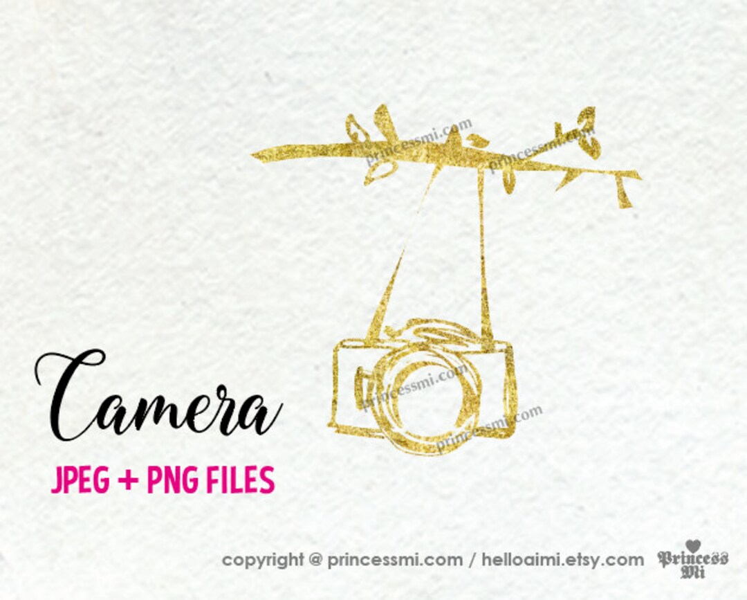 Gold Camera Clipart Elegant Photography Logo Photographer Camera Png ...