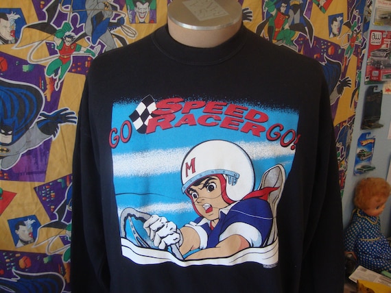 Vintage 90's Speed Racer Cartoon Anime 1993 Crewneck … - Gem
