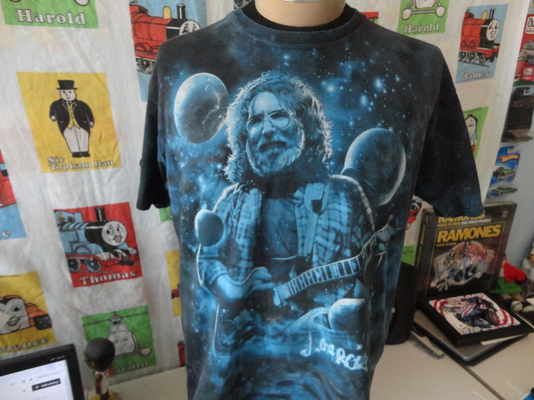 Jerry Garcia Grateful Dead Tye-dye Liquid Blue T-shirt Size L - Etsy