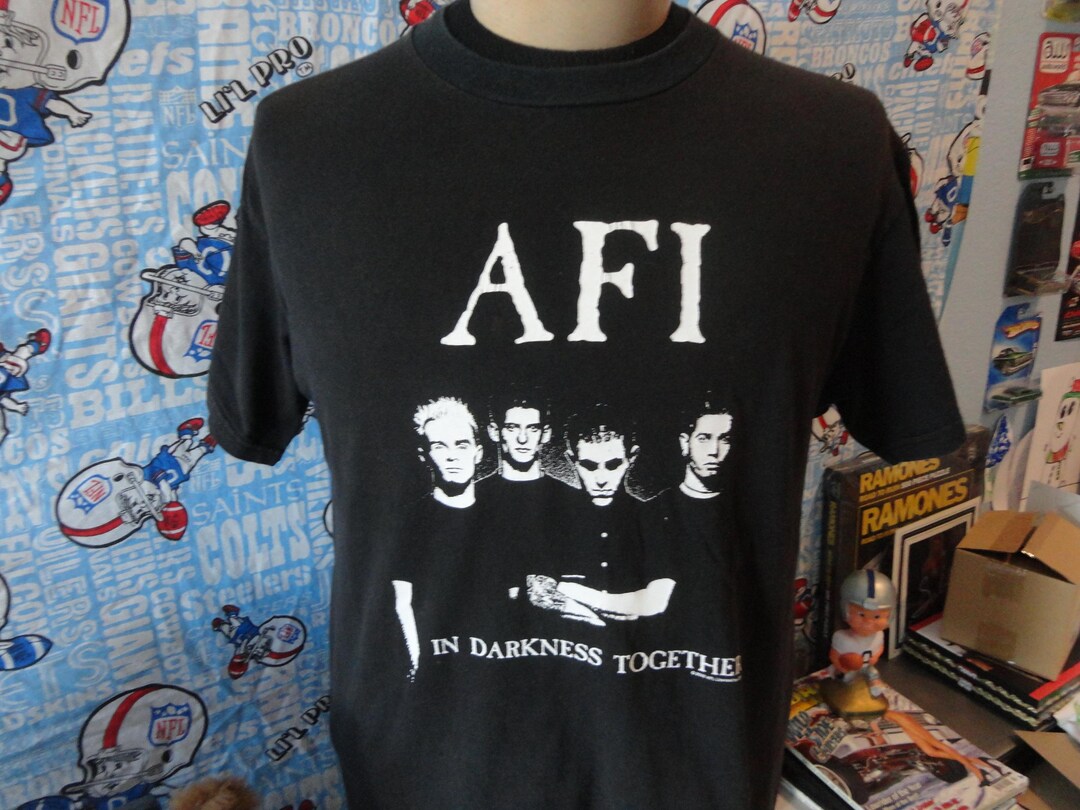 Vintage AFI American Rock Band Black T Shirt in Darkness Together 2002 ...