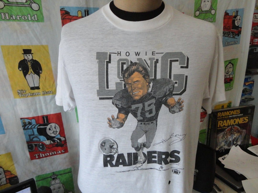 Vintage 90's Howie Long Angeles Raiders Cartoon Caricature T Shirt L - Etsy