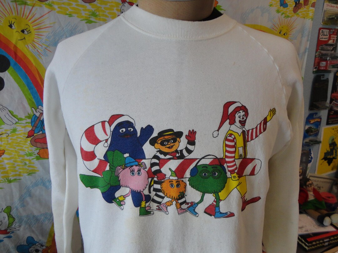 Vintage 80's Mcdonald's Ronald Mcdonald Hamburgler Grimace Christmas ...