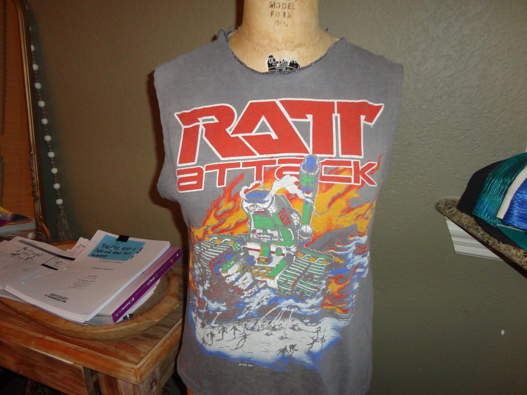 Vintage 80s RATT Attack Patrol 1985 Metal Rock Band Concert Tour ...