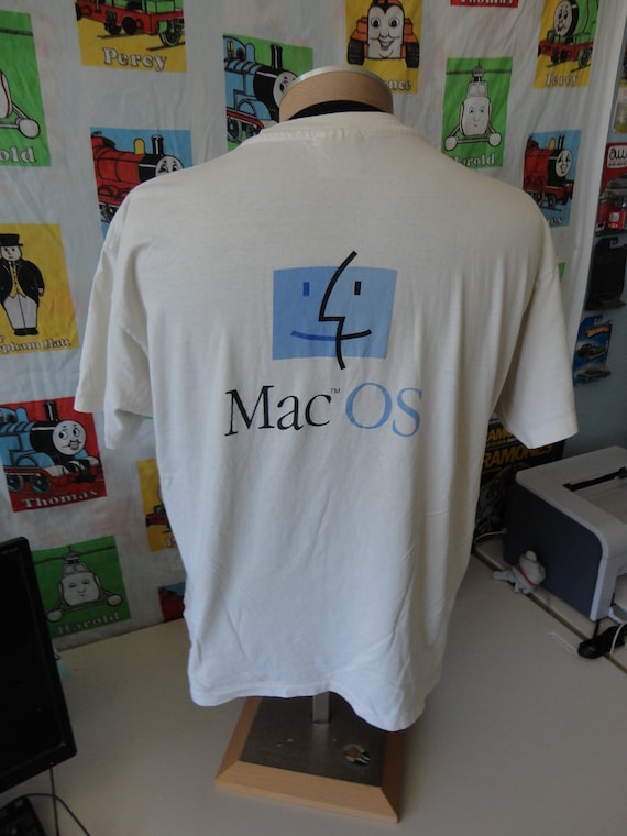 Vintage 90's APPLE Computer Single Stitch Apple Mac O… - Gem