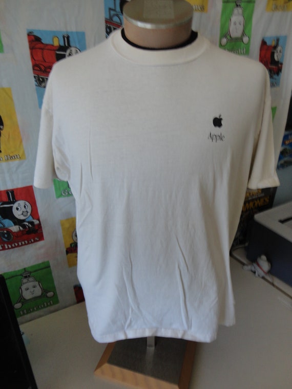 Vintage 90's APPLE Computer Single Stitch Apple Mac O… - Gem