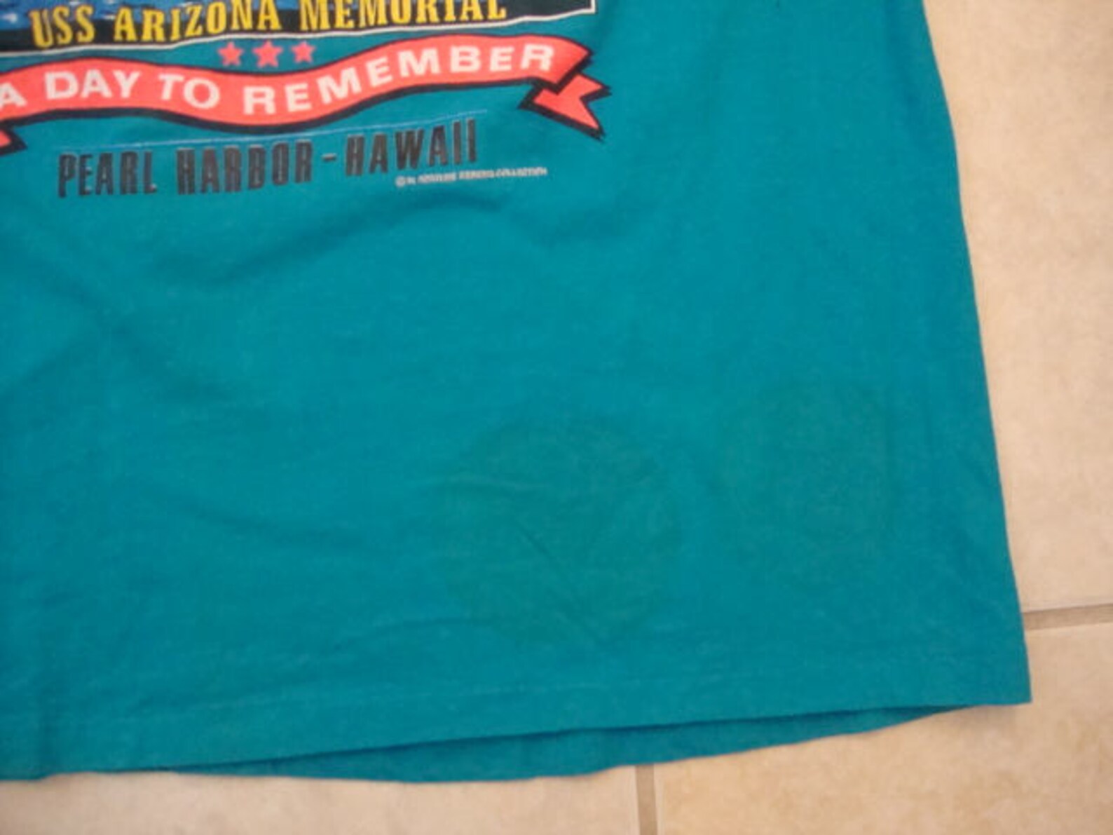 Vintage 90's USS Arizona Memorial 50 Year Anniversary 91 Military Blue ...