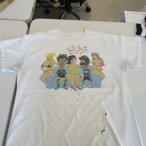 Vintage 90's Beavis and Butt-head Barney Rap Hip Hop Black Cartoon ...