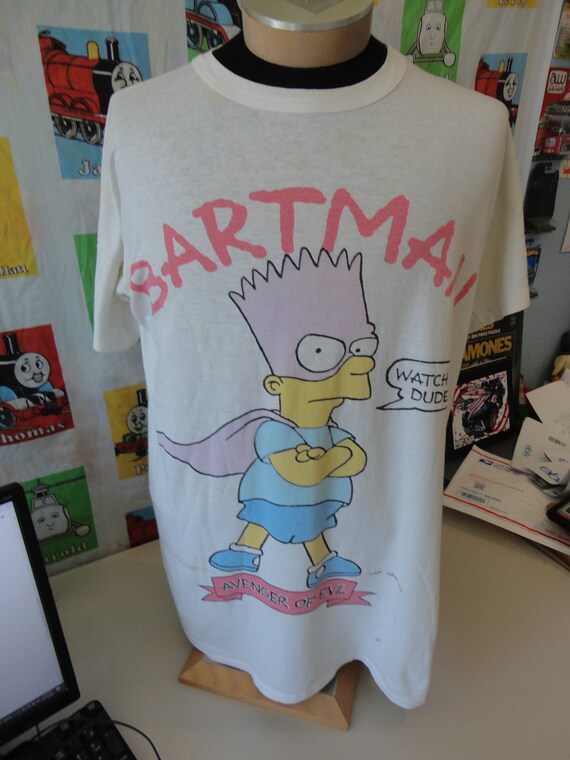 Vintage 80s Bart Simpson Bartman Superhero The Simps… Gem