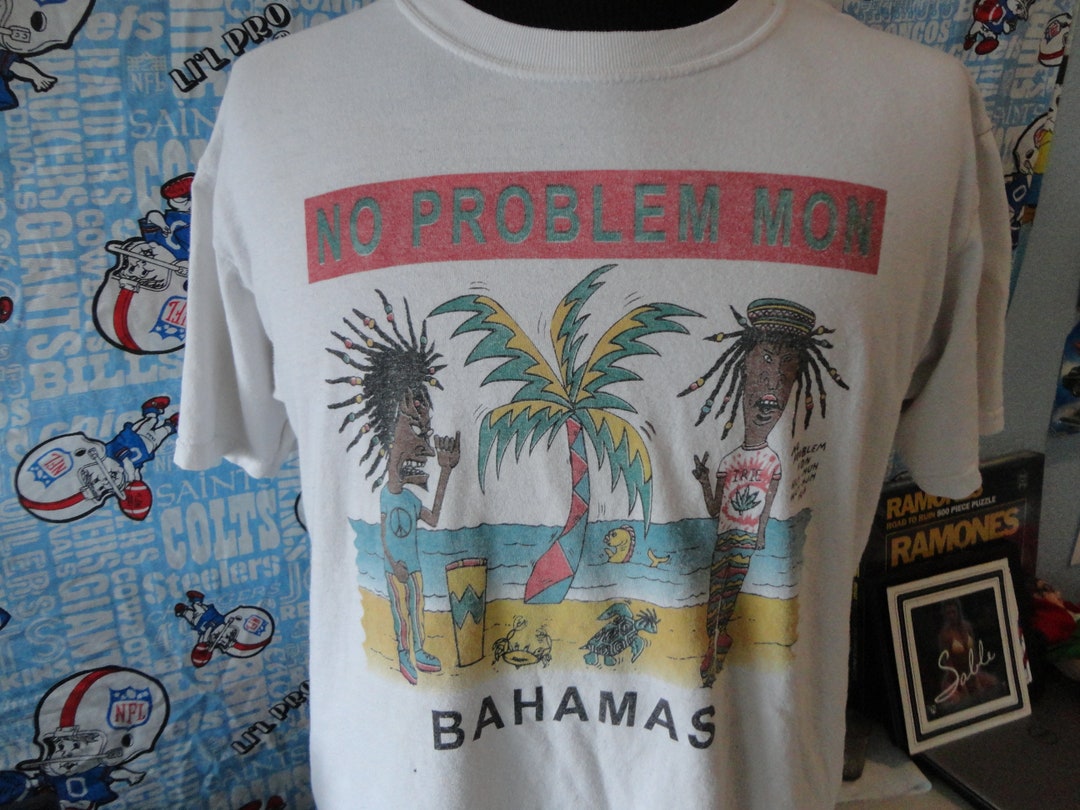 Vintage Black Beavis & Butt-head Reggae No Problem Mon Bahama Tourist ...