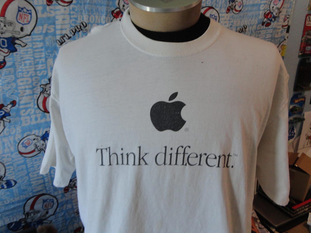 Vintage 90's APPLE Computer Think Different Apple Mac OS White Thrashed ...
