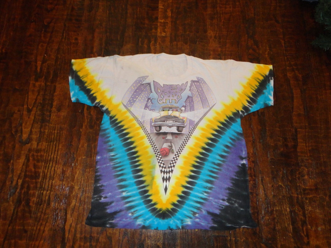 Vintage 90s Grateful Dead 1990 New York City Taxi Concert Tour Tye Dye ...