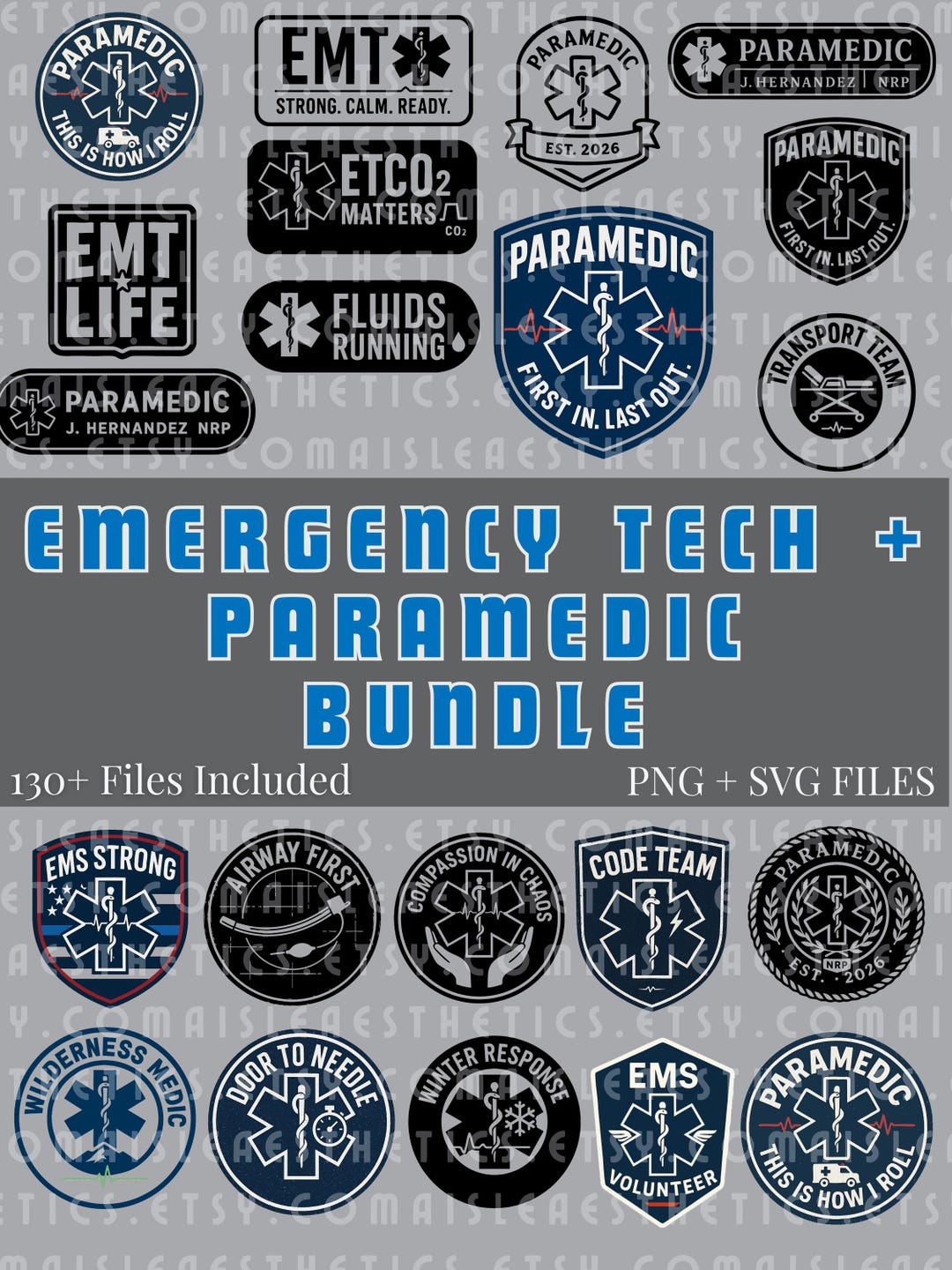 Paramedic Svg Bundle | EMS Cut Files for Cricut & Silhouette SVG, PNG ...