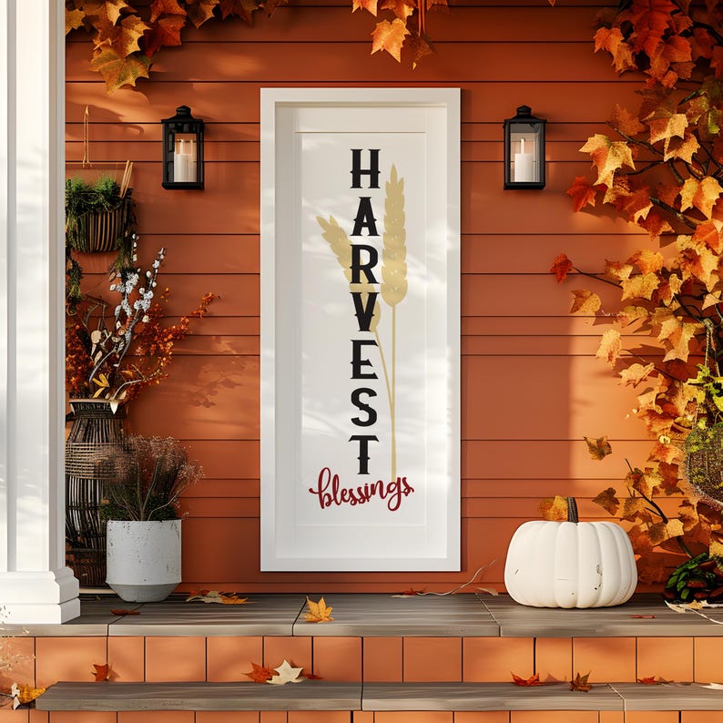 Fall Porch Sign SVG Bundle | Vertical Sign SVG for Halloween ...