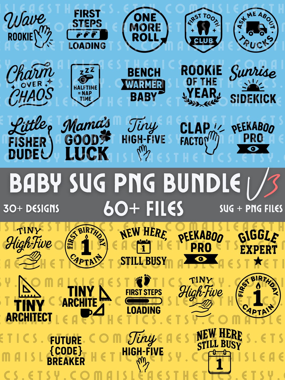 Baby SVG Bundle 60 Designs, Baby Onesie Svg, Baby Boy Svg, Newborn Svg ...