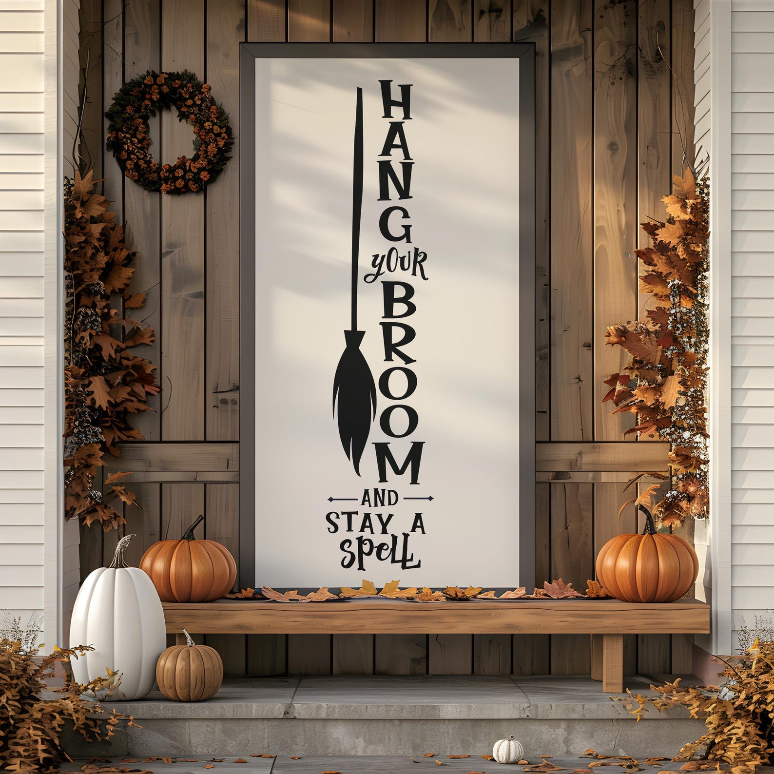 Fall Porch Sign SVG Bundle | Vertical Sign SVG for Halloween ...