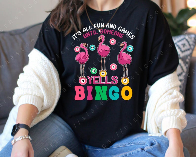 Flamingo Bingo SVG for Cricut, Funny Bingo Lover SVG, Cute Bingo Shirt ...