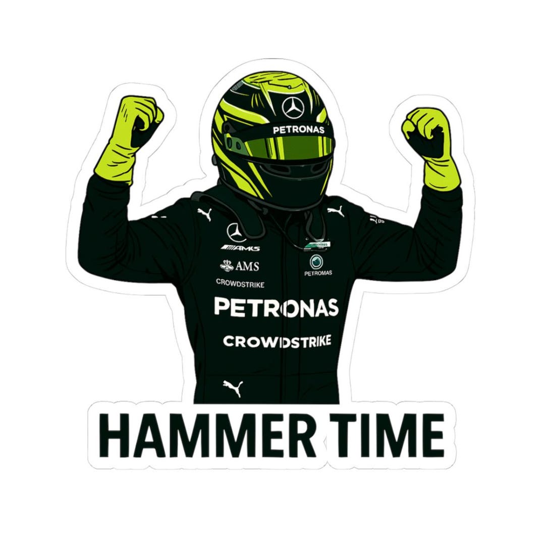 Lewis Hamilton Meme Sticker Hammer Time Funny F1 Decal - Etsy