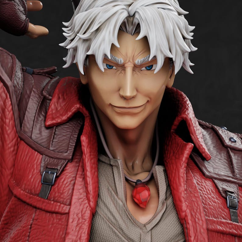 Dante Inspired Demon Hunter STL 3D Print File | Fanart Hero Statue in ...