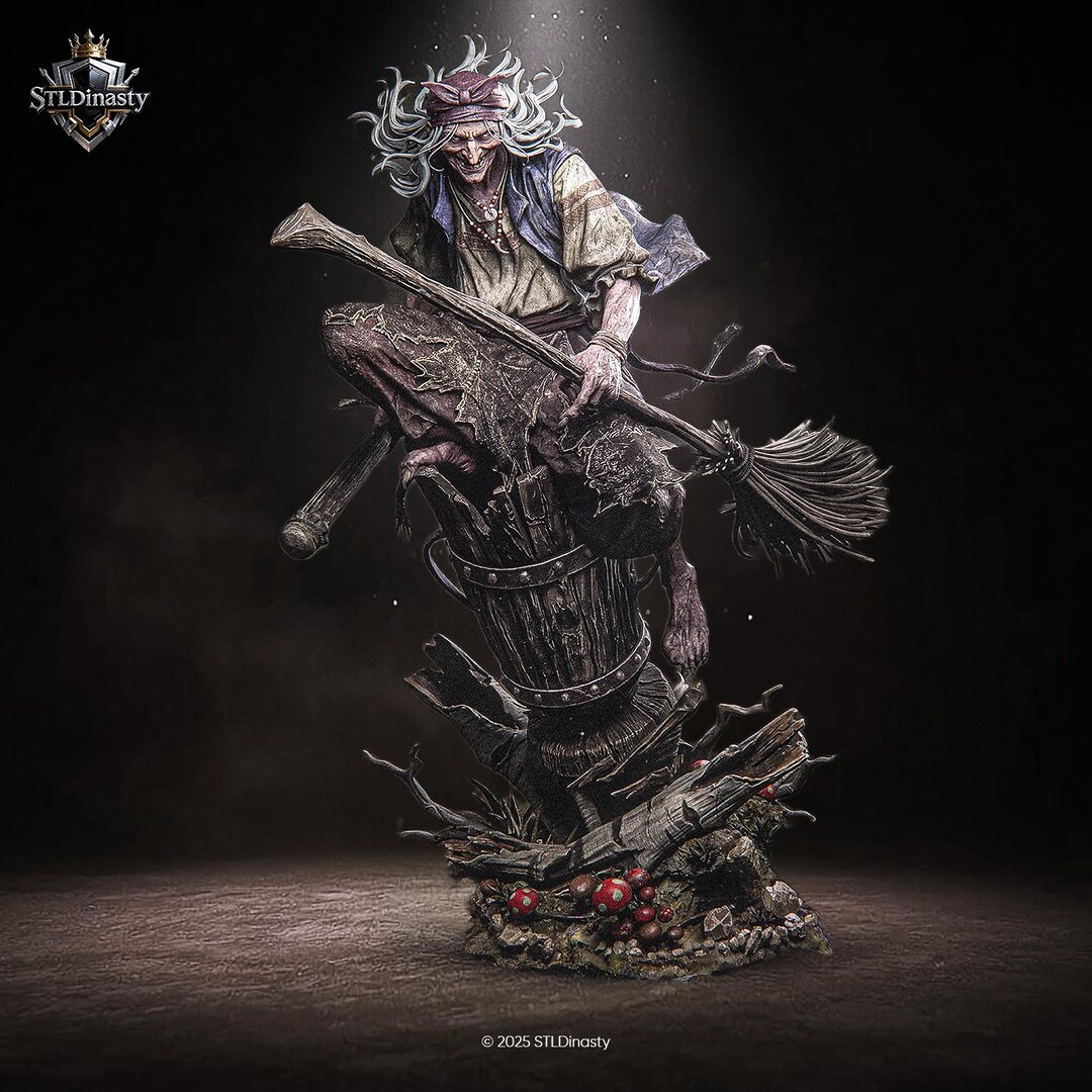 Baba Yaga Inspired Witch STL 3D Print File | Fanart Dark Forest Scene ...
