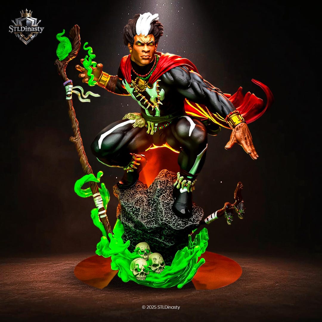 Voodoo Magic STL 3D Print File | Tribal Sorcerer Heroic Pose | Fantasy ...