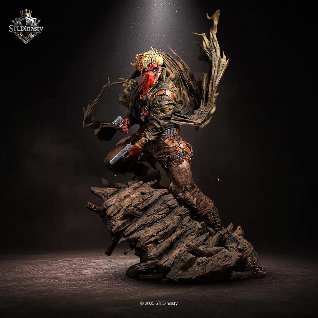 Hellboy Hunter STL – Fanart 3D Model | Post-apocalyptic Pose With Guns ...