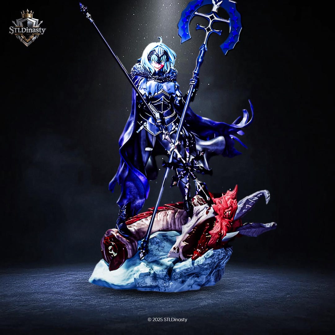 Anime Knight 3D STL Figure | Multiple Scales Soulslike Diorama | Dark ...