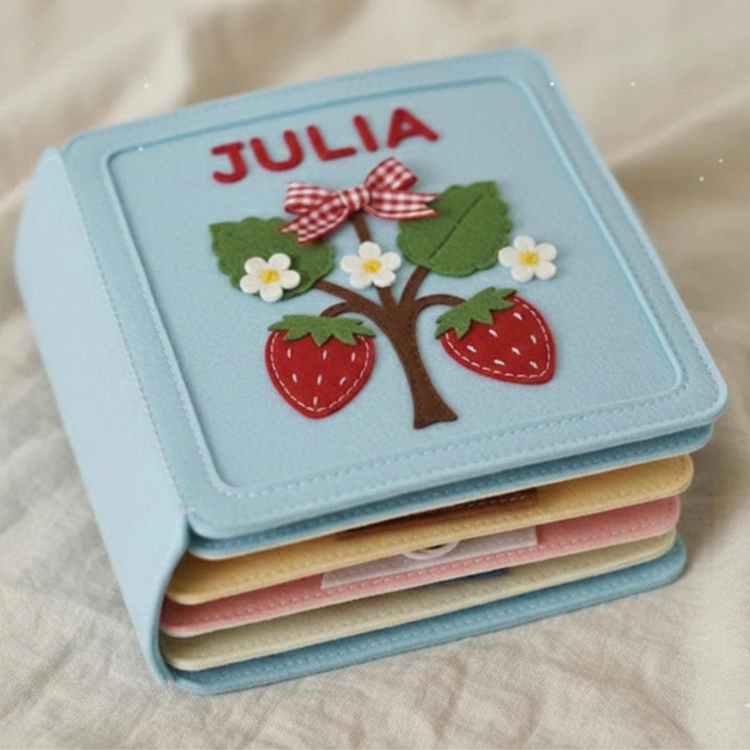 Personalized Christmas Gift for Baby, Handmade Felt Quiet Book ...