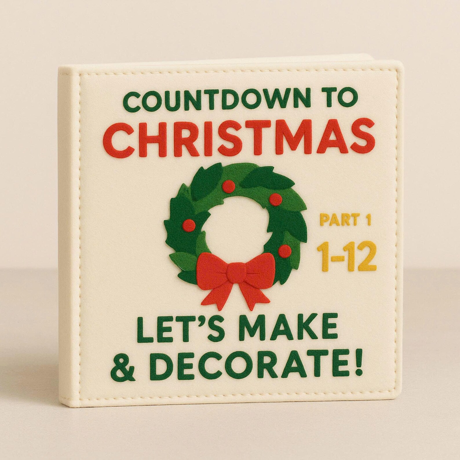 Felt Christmas Countdown Book | Handmade Advent Calendar Book | Quiet ...