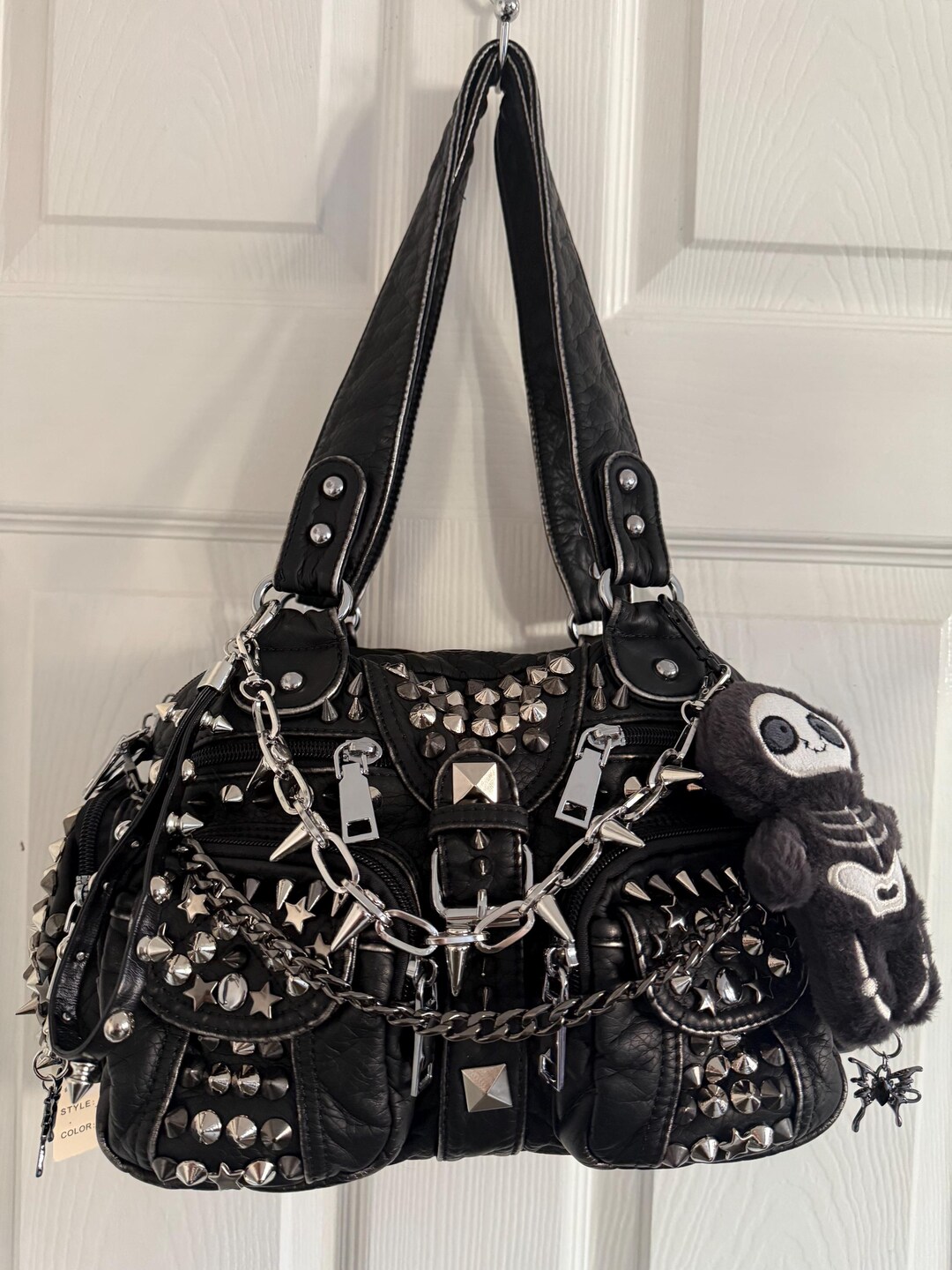 Goth Punk Hand Studded Junk Style Shoulder Bag - Etsy